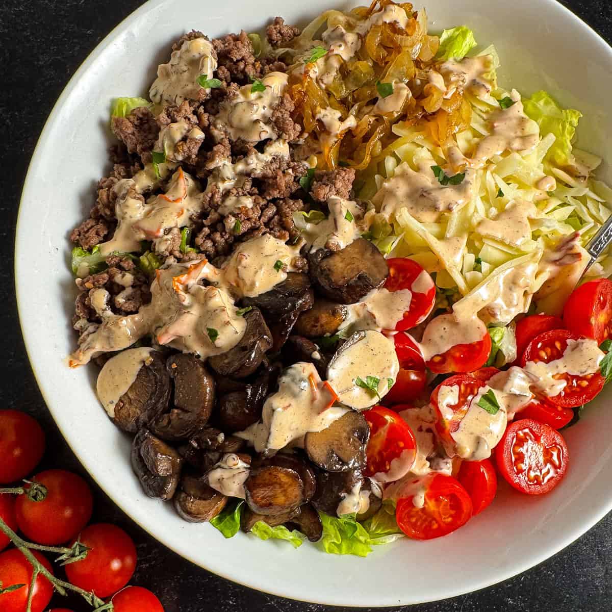 Deconstructed Cheeseburger Bowls (New Food Pyramid Recipe)